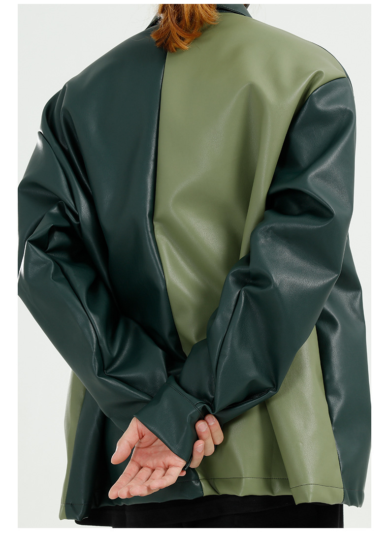 Retro Hit Color Leather Jacket Men – Cheverel Leather